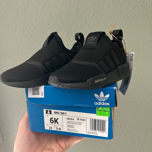 adidas | Shoes | Toddler Baby Adidas Black Nmd 36 Sneakers | Poshmark